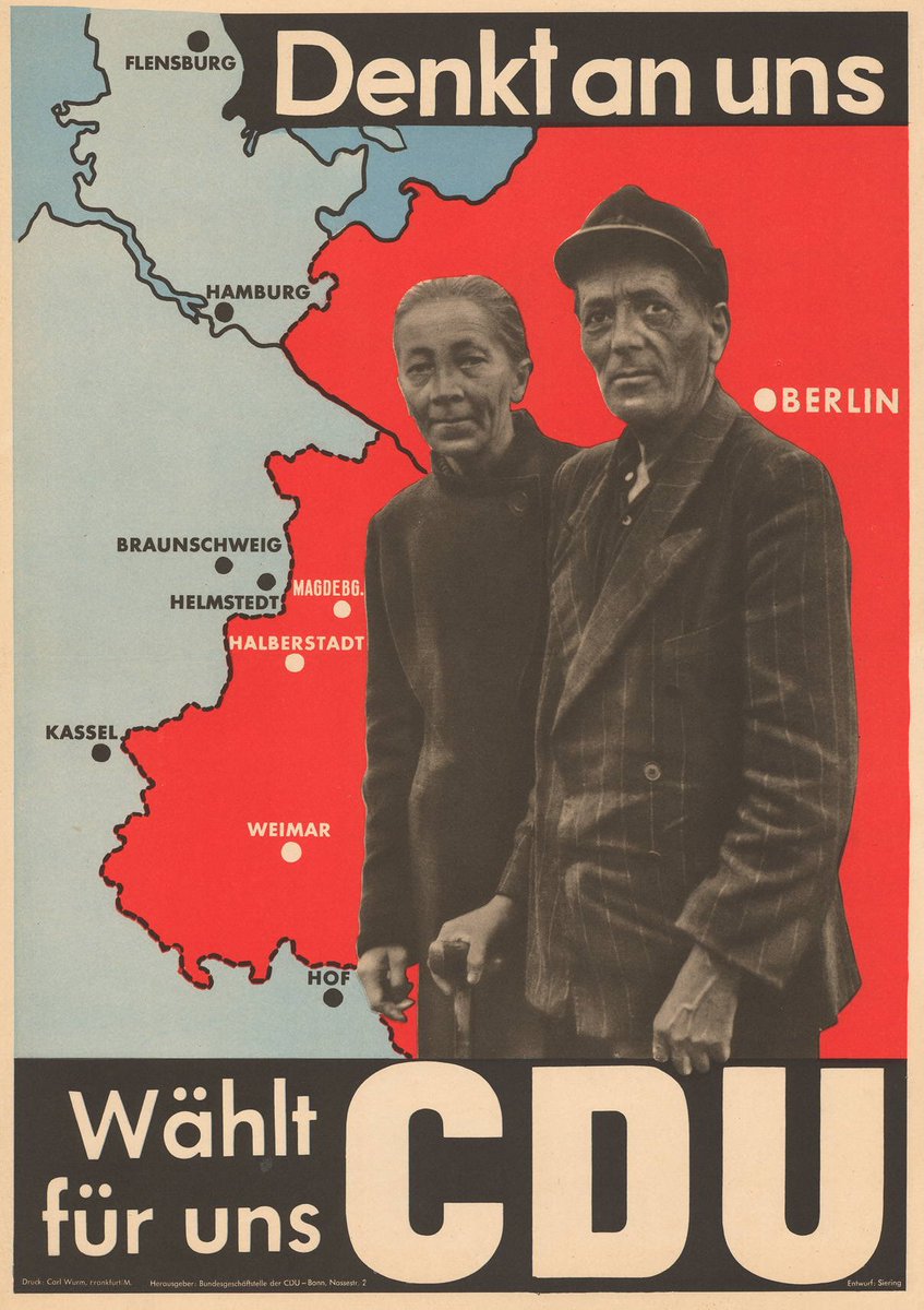 A thread of Christian Democratic Union (CDU) posters from the first few ...