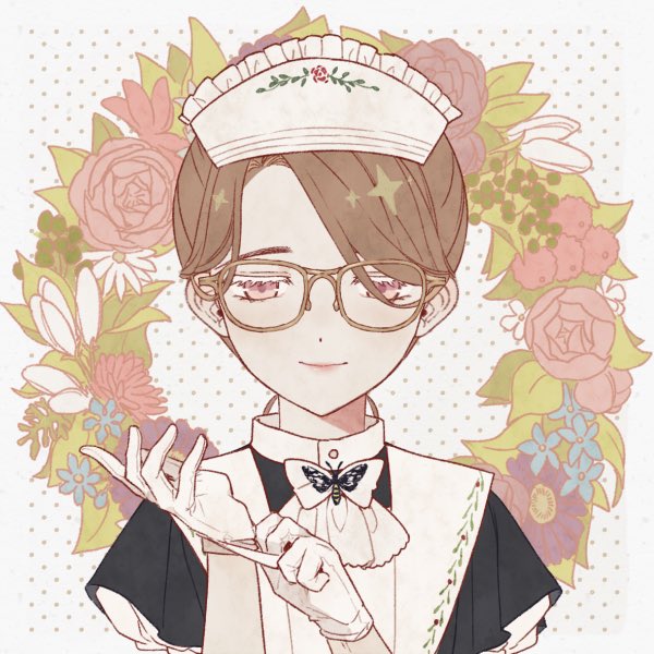 「Picrewの「レトロ風メイドメーカー」でつくったよ! https://t.co」|さじのイラスト