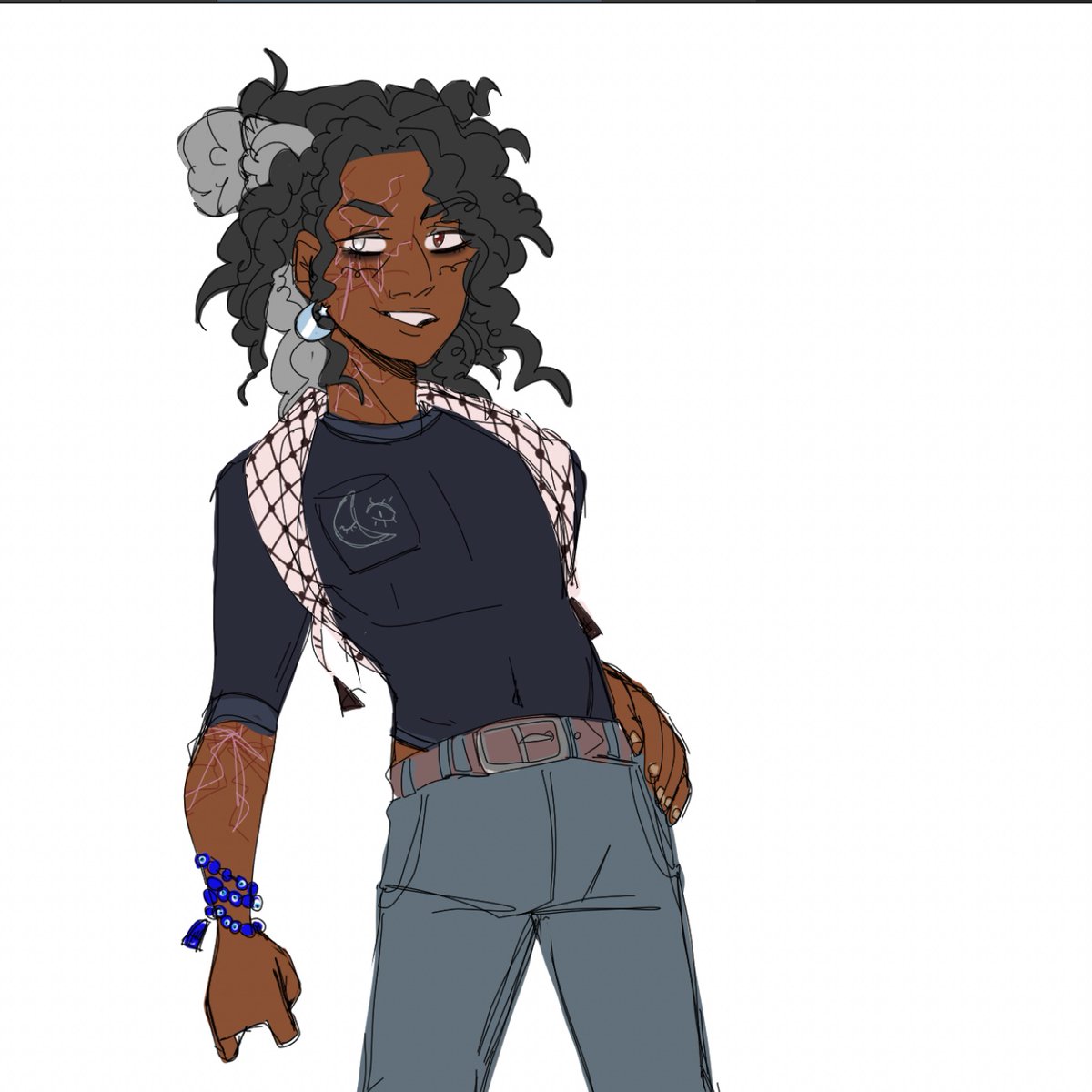 「more ocs for #pride !! this is noor al-h」|نور 🪬のイラスト