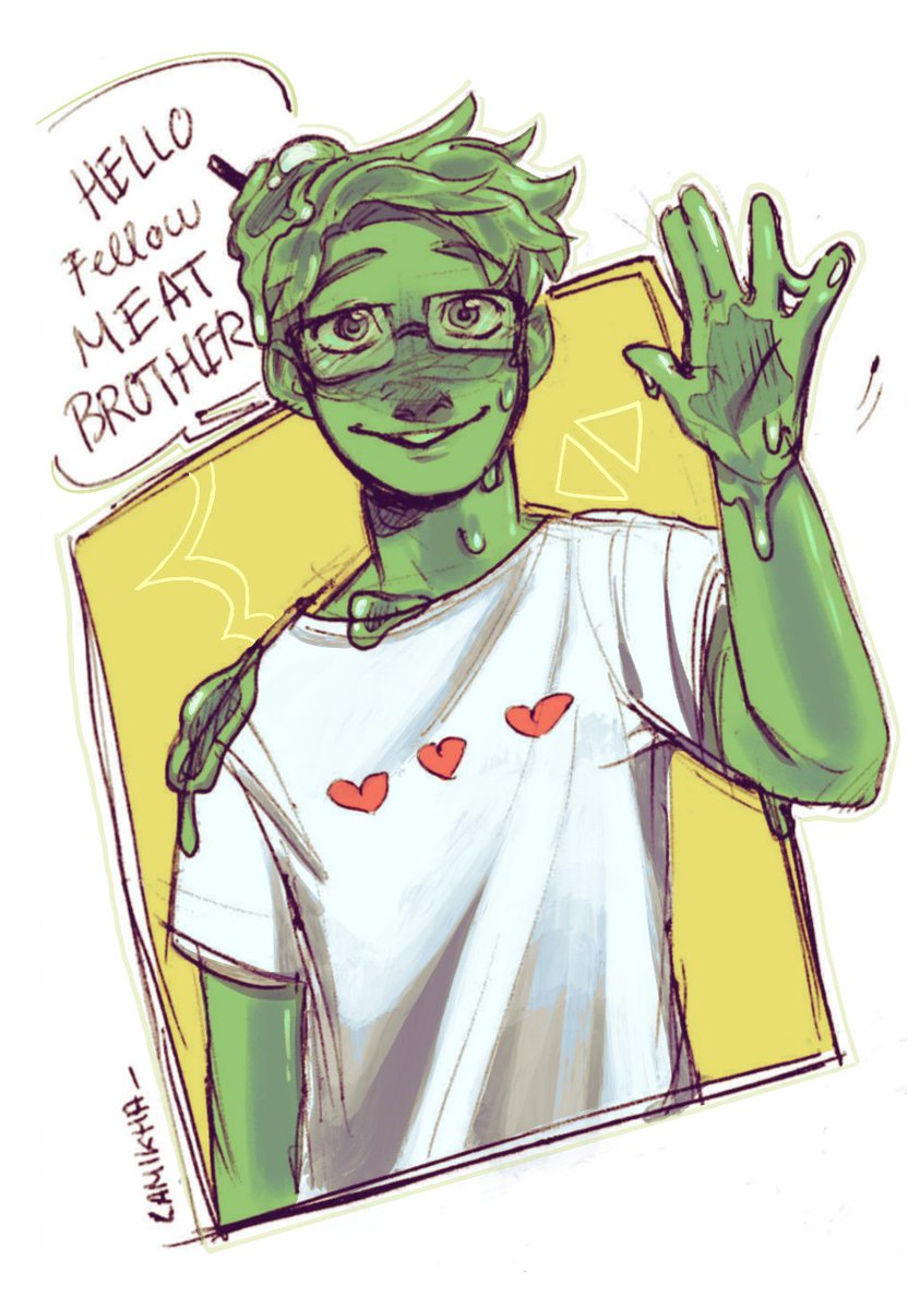 「@riverbiome I scanned the traditional drawing and then used 」La Mikha🪴の漫画