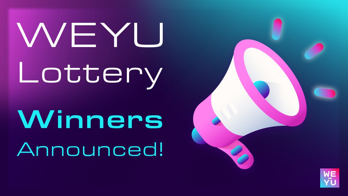 WEYU on Twitter: "THE WEYU WHITELIST LOTTERY WINNERS HAVE JUST BEEN ANNOUNCED! 🤩 👉 Go to https ...