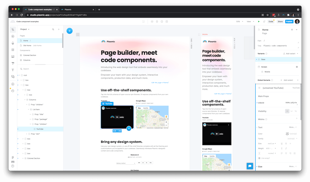 Plasmic on Twitter: "We’re thrilled to launch Plasmic 2.0: the page builder & web design tool ...