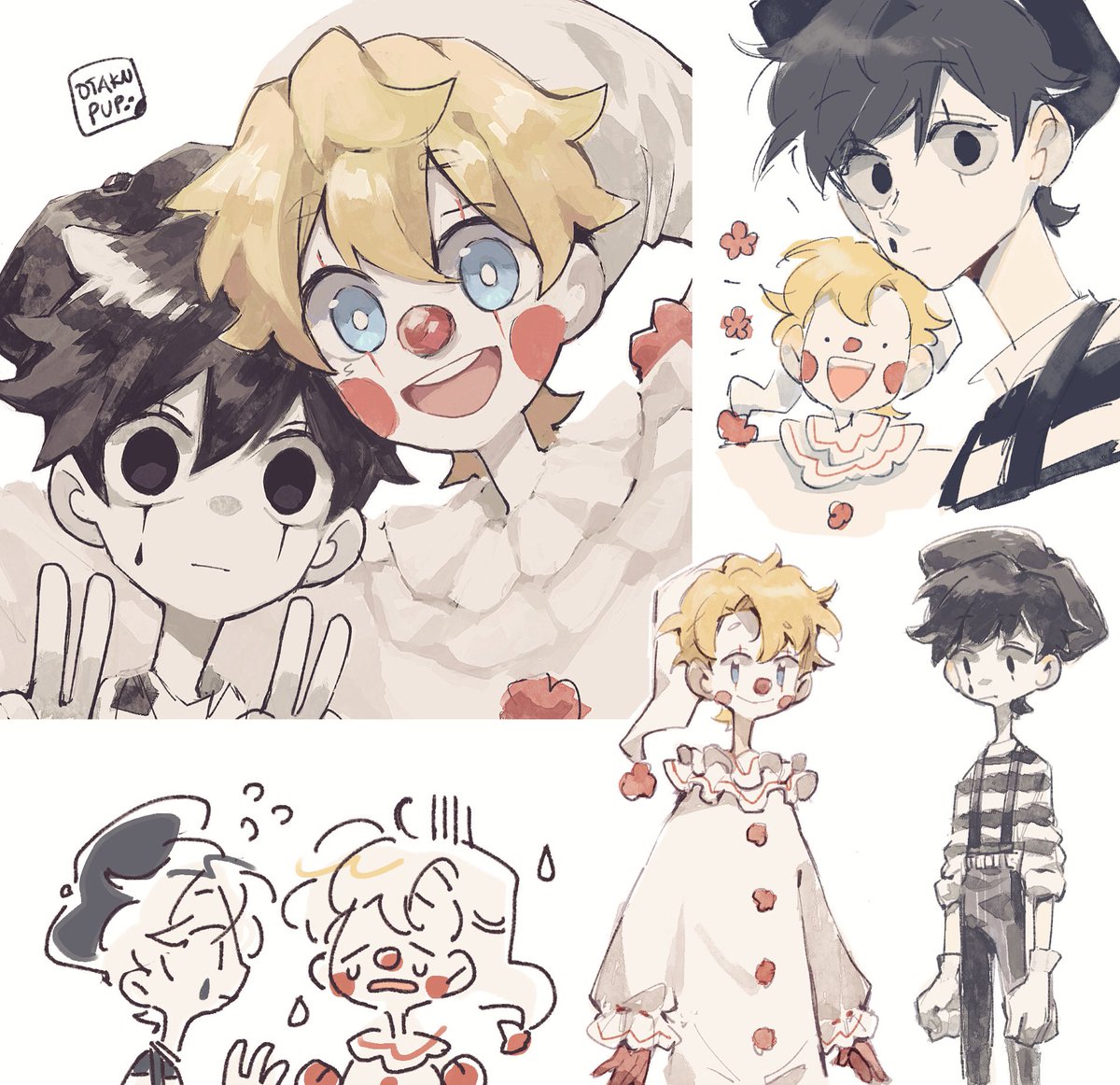 「Doodles of my mime and clown ocs just being adorable beans t」SUPREME 🛐 ...