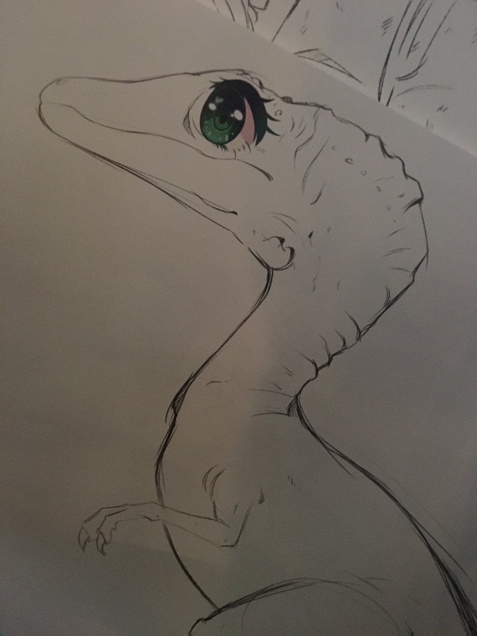 Cute Velociraptor Drawing