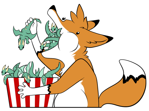 Fox Eating Chicken Cartoon