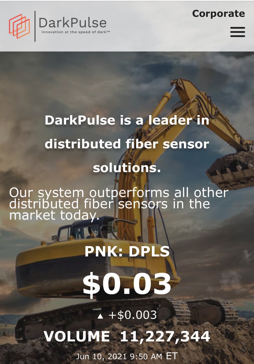DarkPulse Inc. on Twitter: "$DPLS IR page is ready. Should go live by tomorrow. Note the “Fiber ...
