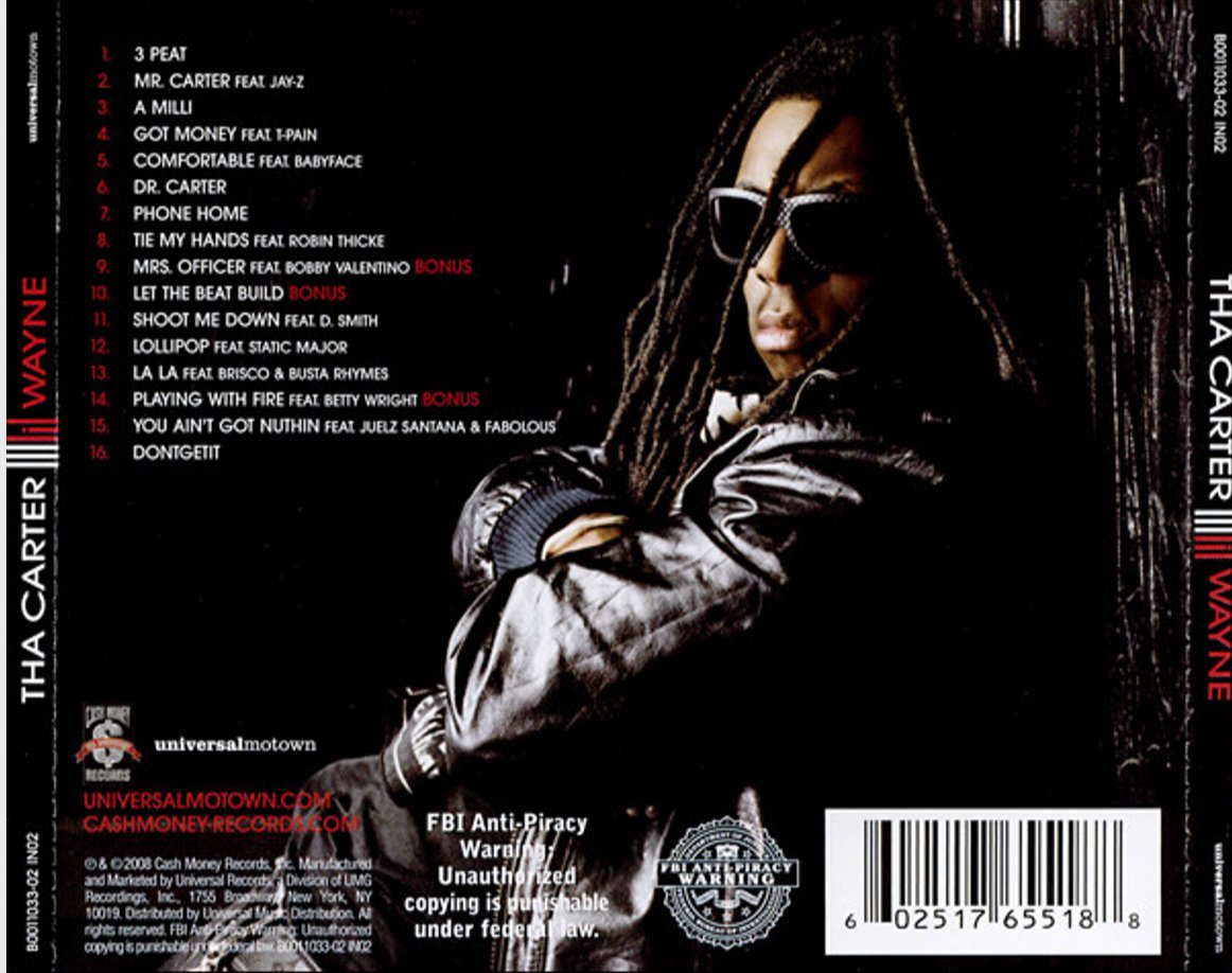 Lil Wayne The Carter 5 Tracklist