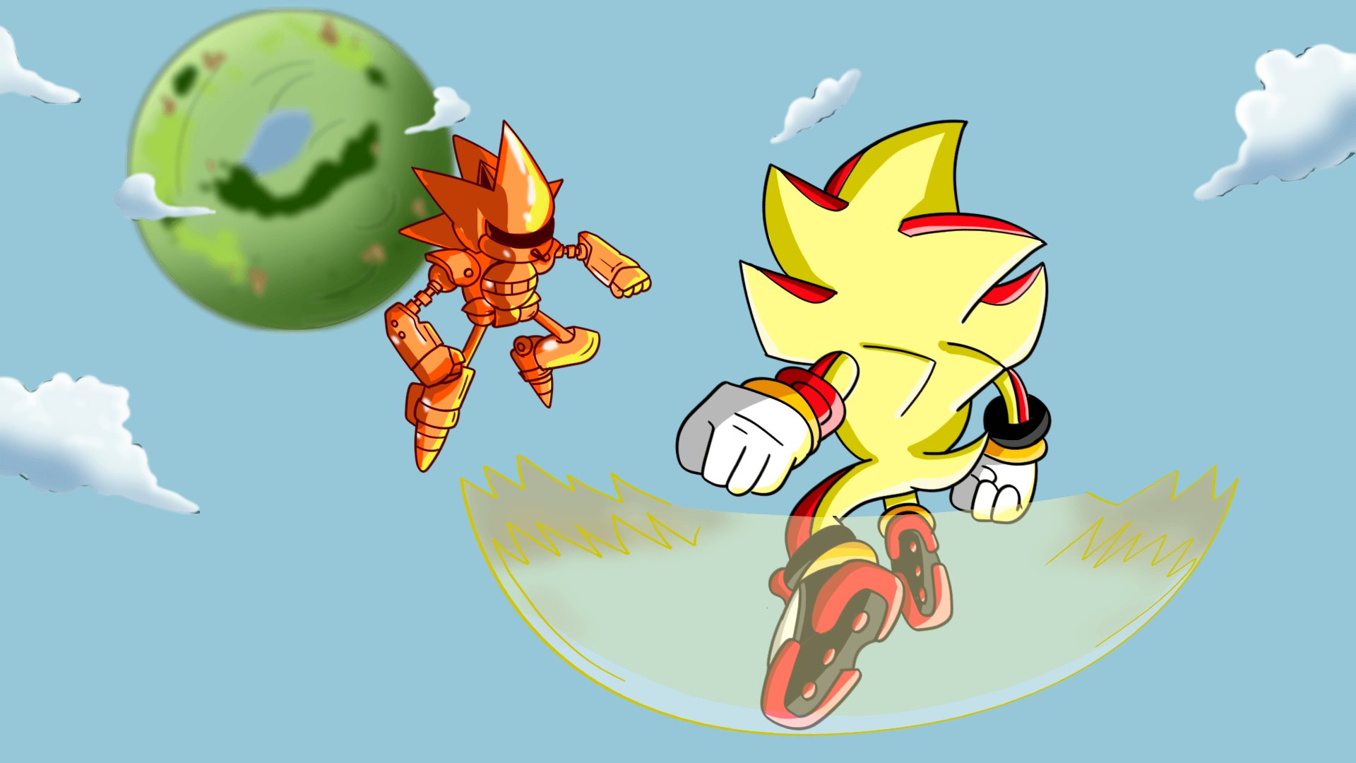 Super Shadow Vs Super Sonic