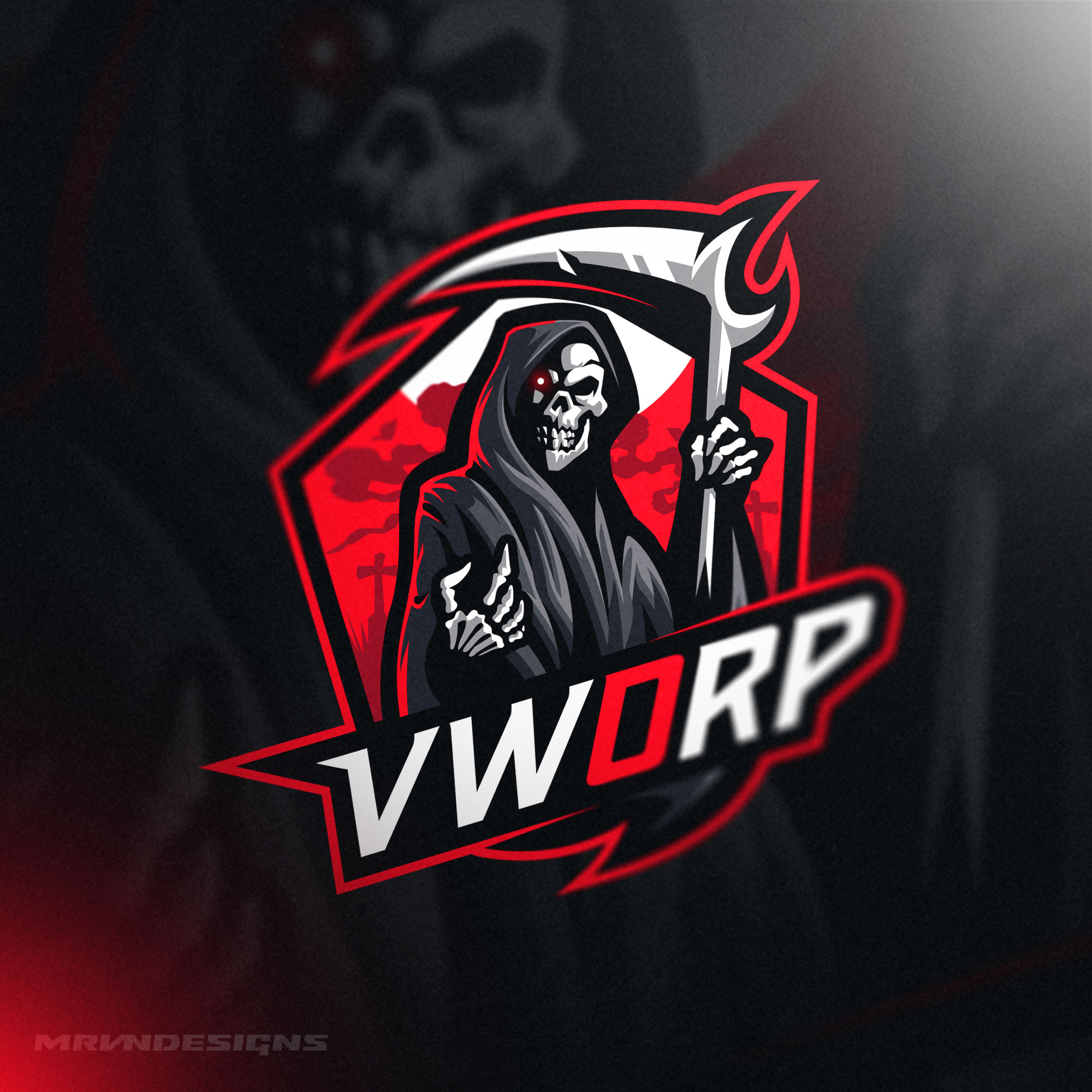 Red Grim Reaper Logo