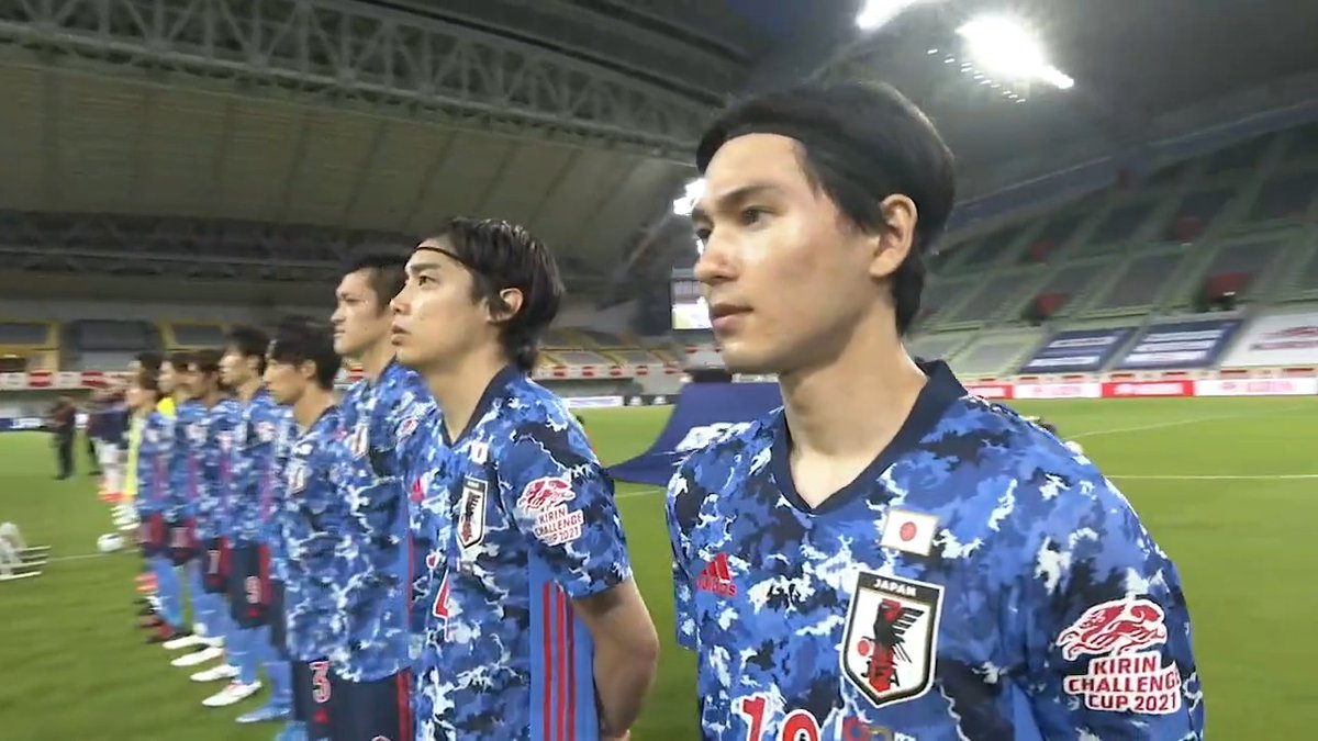 サッカー日本代表 on Twitter: "国歌斉唱🇯🇵 🏆キリンチャレンジカップ2021 🇯🇵#SAMURAIBLUE 0-0 セルビア代表🇷🇸 🕢19:25KO 📺地上波 #フジテレビ ...