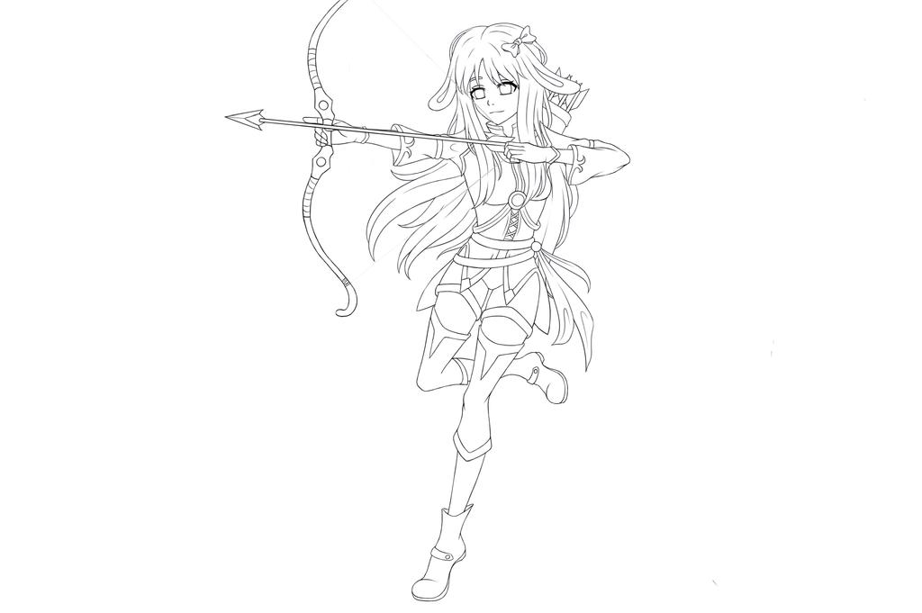 Anime Girl With Bow And Arrow Base