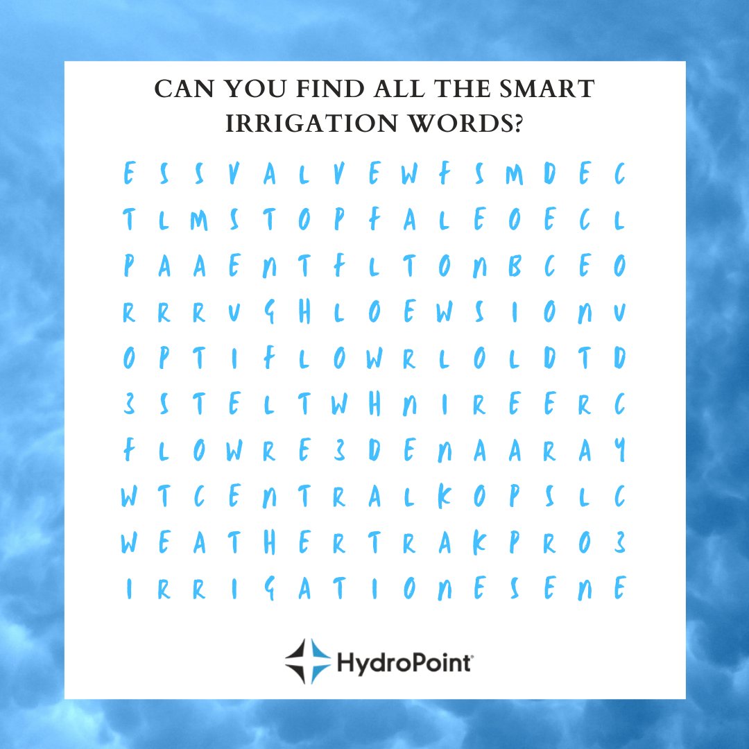 HydroPoint on Twitter: "How many #smartirrigation words can you find ...