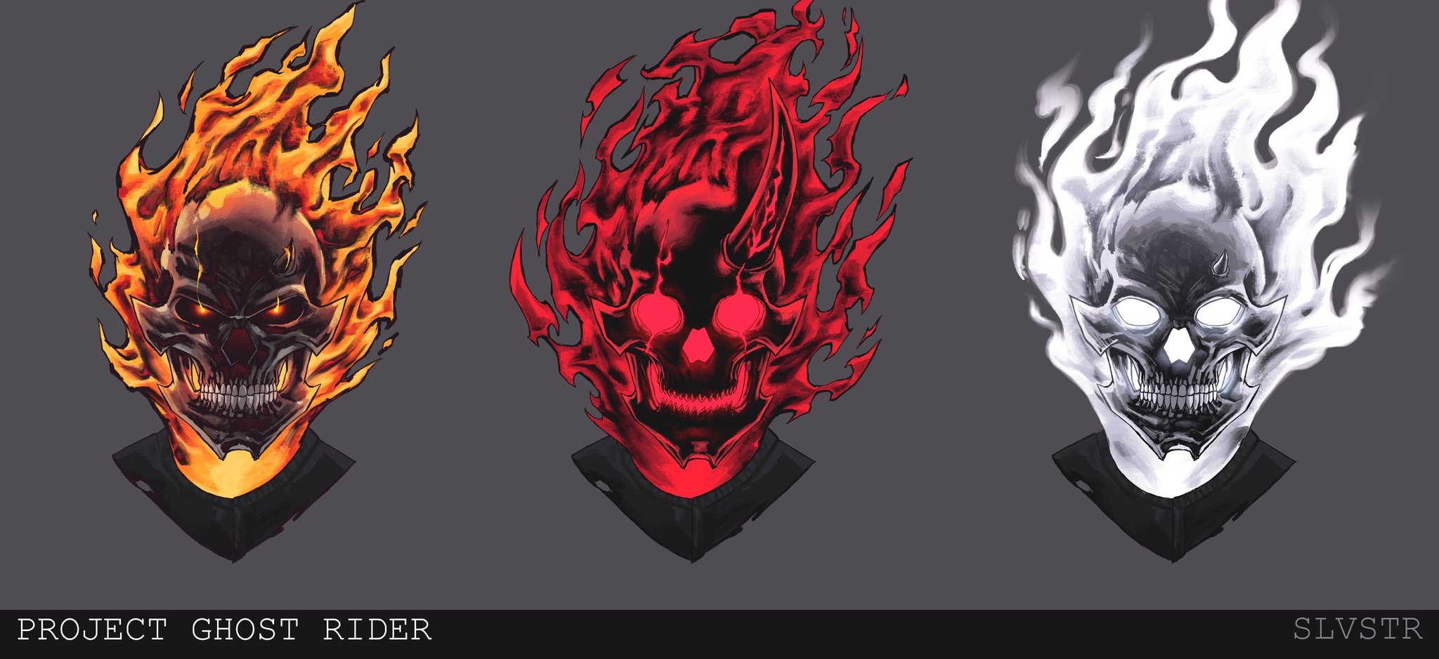 Ghost Rider Digital Painting Photoshop