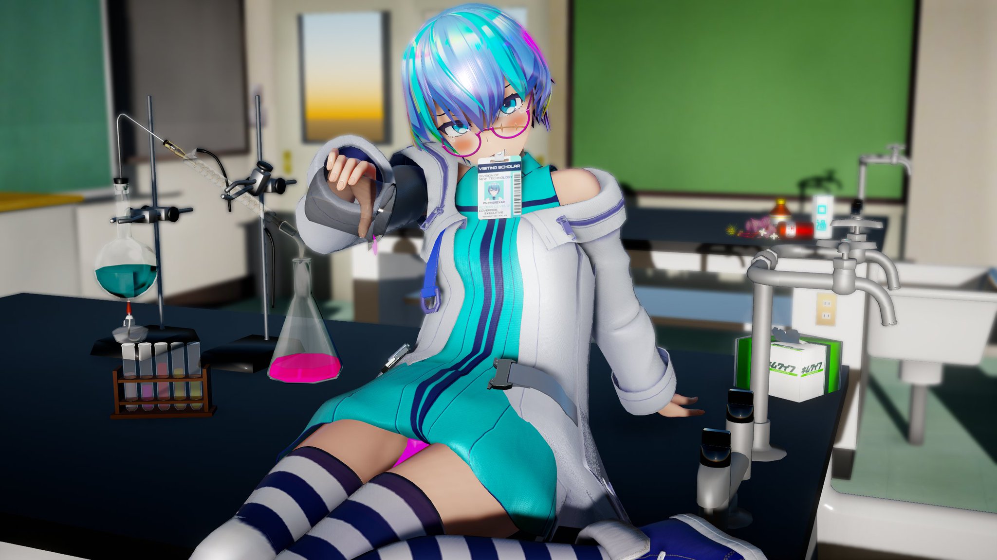 べにくらげ on Twitter: "iwaraに静止画上げました #SKBMMD サンマちゃんの研究発表 https://t.co/L1RMc73qsx…