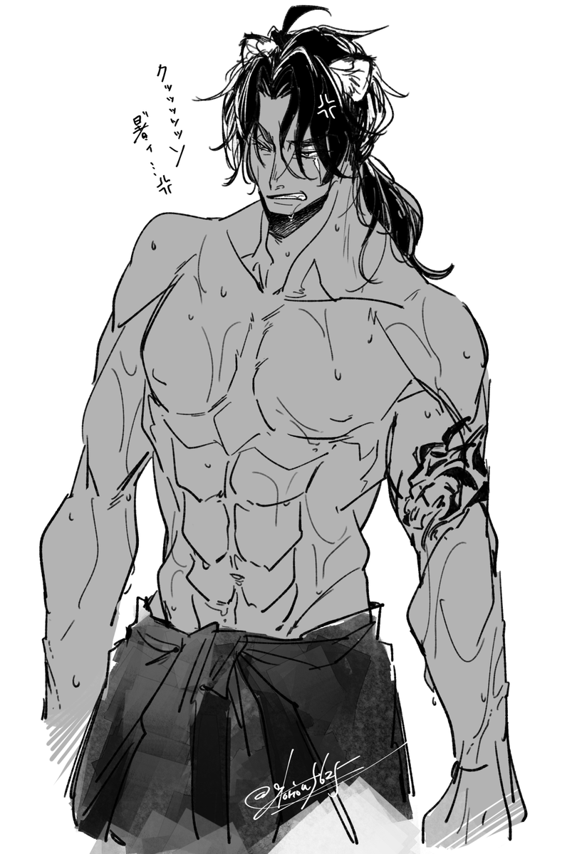 「リク絵① 「前髪までムギュっと結ぶヴィル様」 マロありがとうございました〜! #twst_625 」あす ︎原稿の漫画