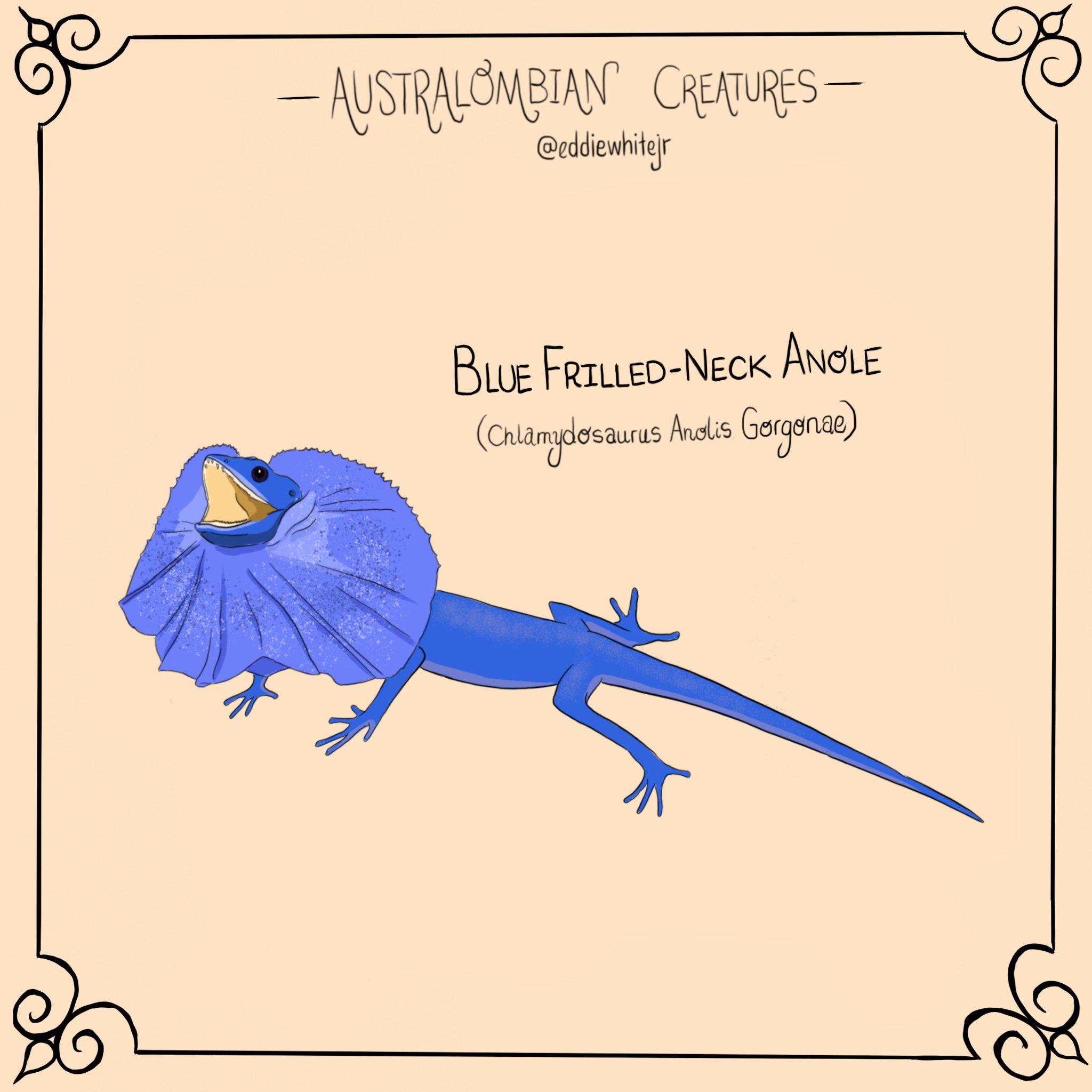 Blue Frilled Lizards