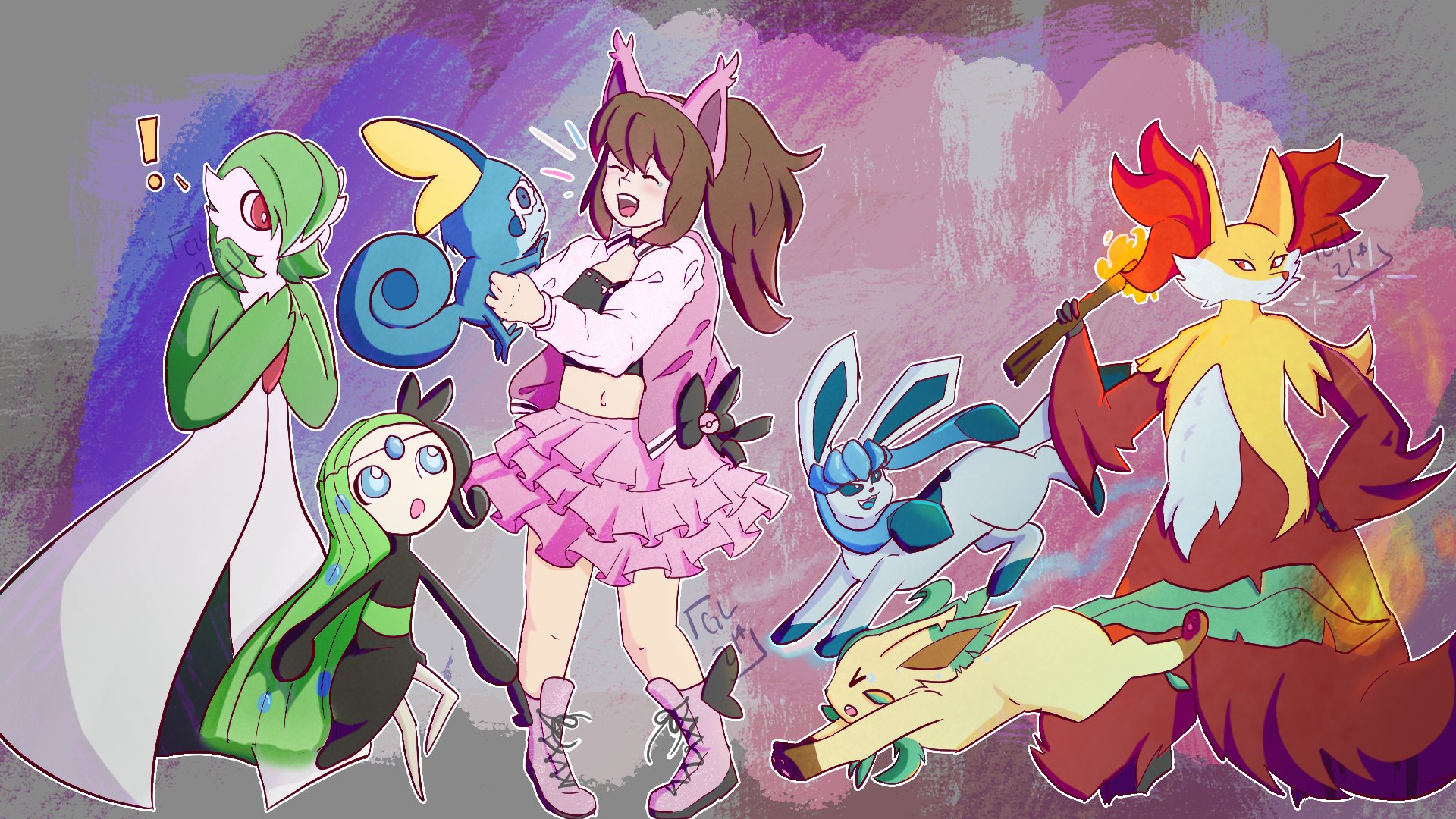 Delphox And Gardevoir