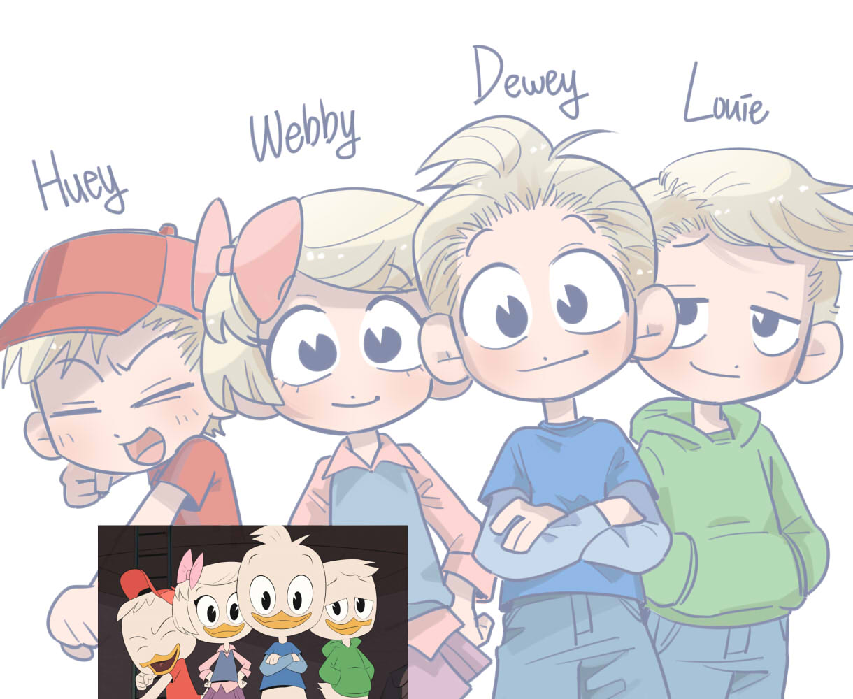 Ducktales Huey Dewey Louie Webby