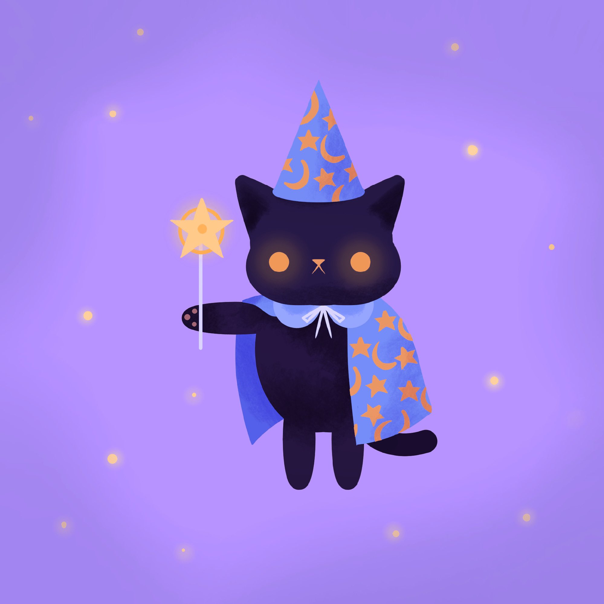 Cute Purple Cat