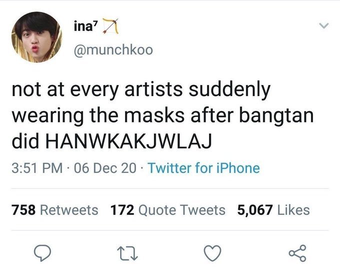 DUMB SHIT ARMCHAIRS ARE GATEKEEPING on Twitter: "22. Wearing Face Masks to MAMA 2020 While We're ...