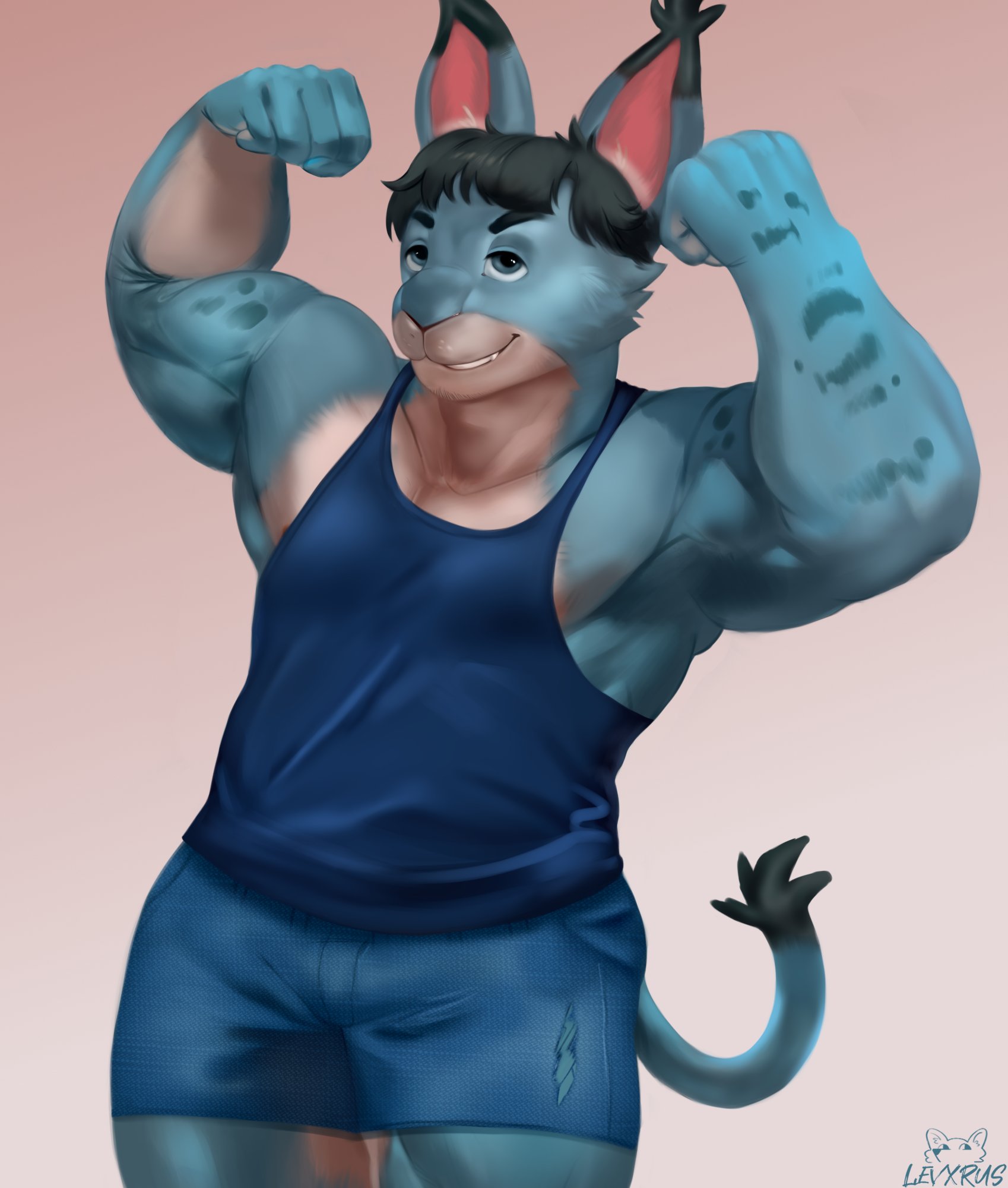 Lev 🔞 | WORKING ON COMMS on Twitter: "Toby flexing and showing off ~💪 Commission for Anonymous's ...