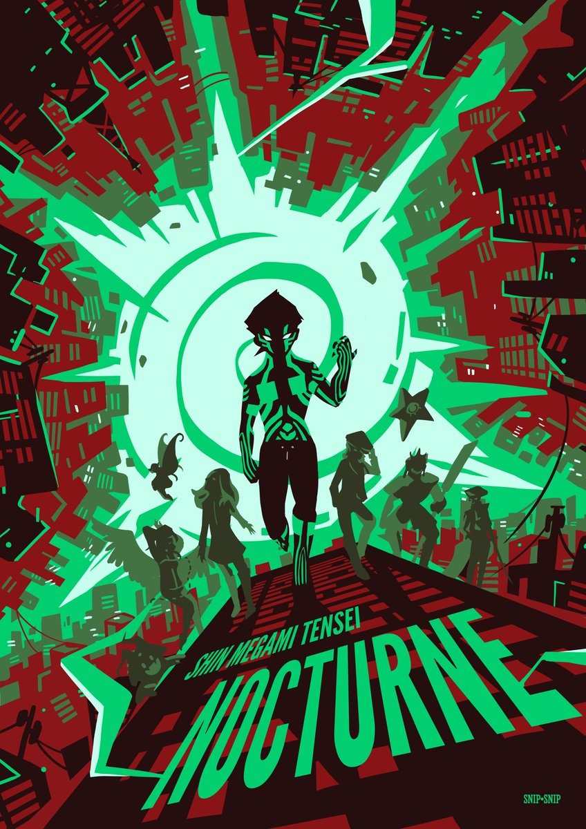 「Part man, part demon 🩸 #ShinMegamiTens」|SNIP SNIP @ La Mimiciónのイラスト