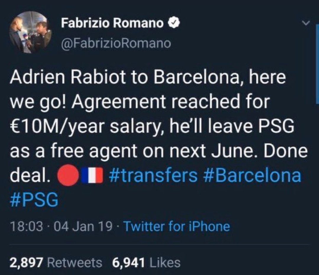 Ivan Schwakoff Transfer News on Twitter: "Fabrizio Romano is not perfect, he gets a lot of stuff ...