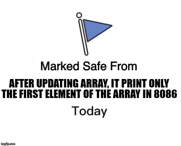 Meme Overflow On Twitter After Updating Array It Print Only The First Element Of The Array In