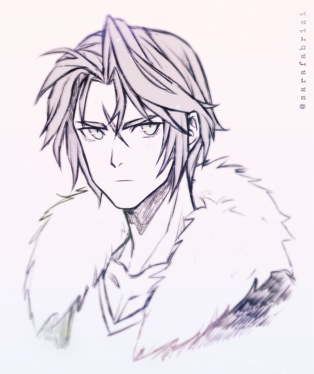 「I haven't drawn Squall in a long time 💙 He is my favorite c」sara ...