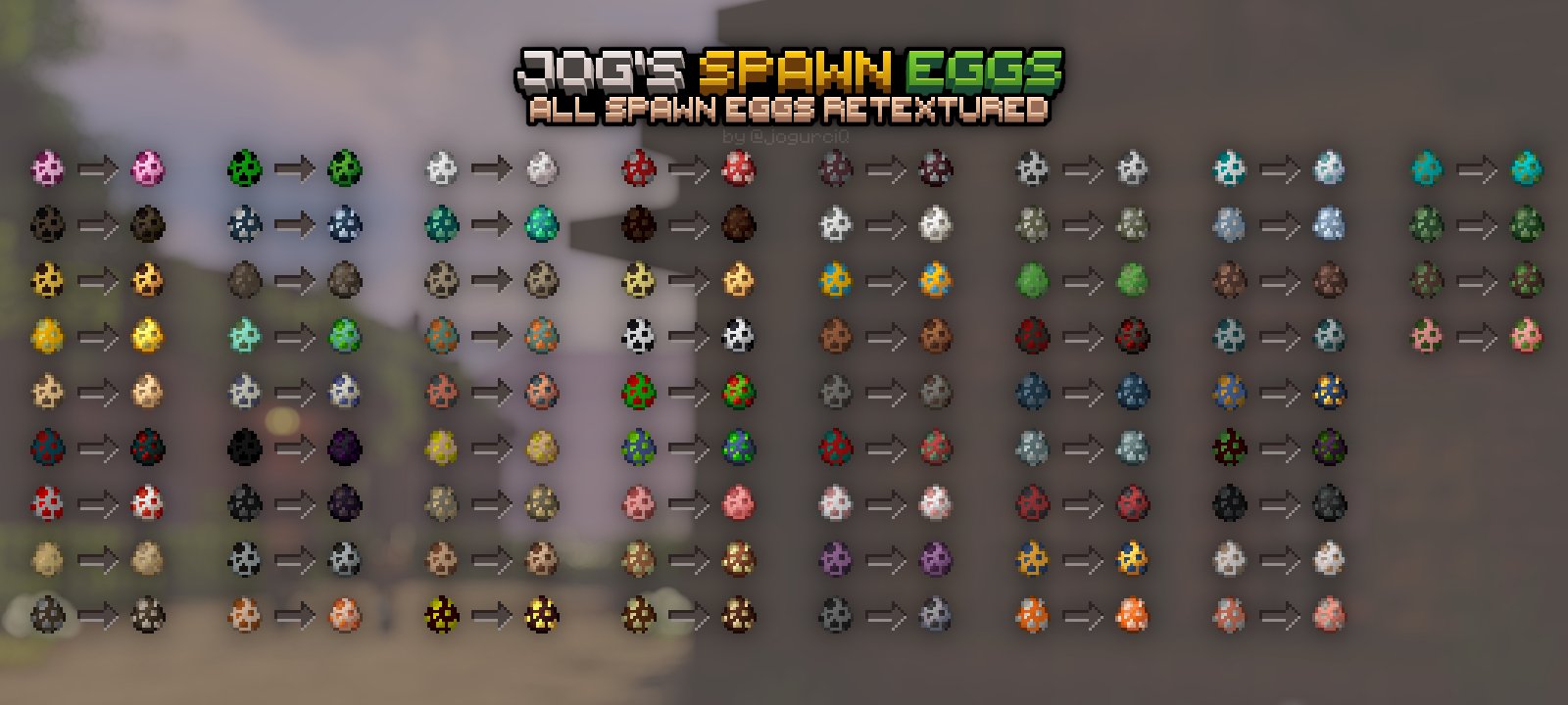 Minecraft Spawn Eggs Names