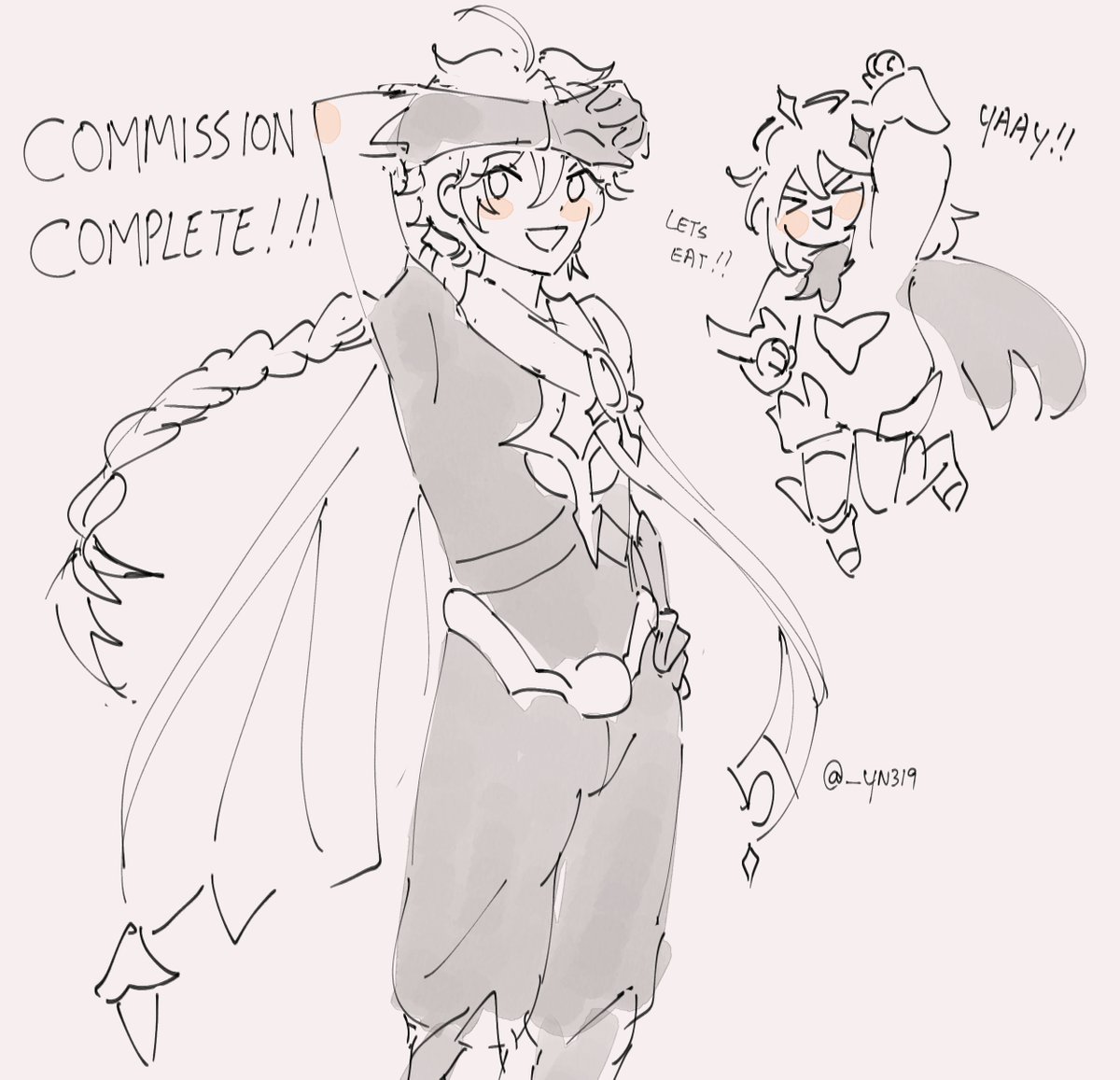 「aether hides his tummy? :0 #GenshinImpact #原神 #xiao #aethe」RIIKYUNの漫画