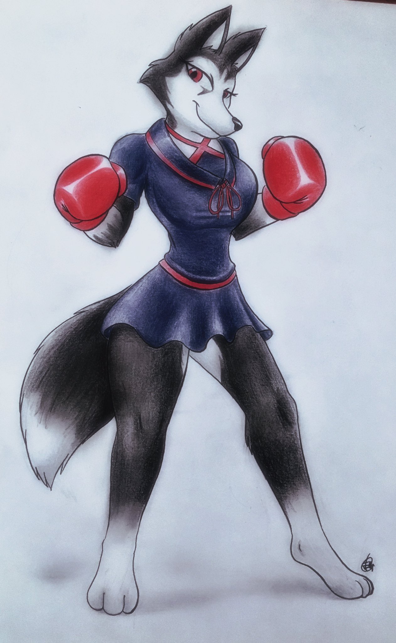 The K9 Empire - (COMMISSIONS OPEN) on Twitter: "A female boxing husky I designed for @EmilioNsfw ...