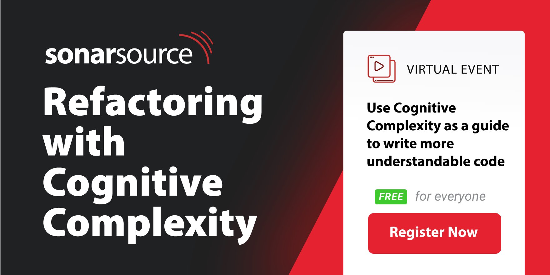Sonar on Twitter: "Join us on June 30th @ 10am CDT as we discuss Refactoring with Cognitive ...