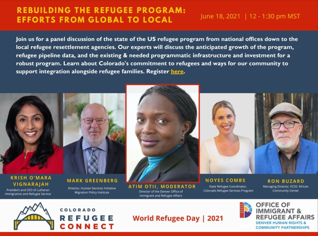 Colo. Human Services on Twitter: "Ahead of #WorldRefugeeDay, Colorado Refugee Connect is hosting ...