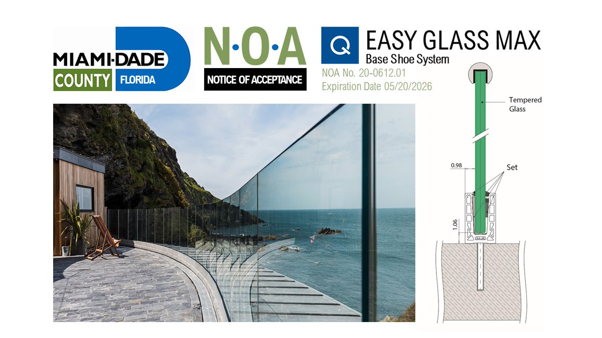 Q-railing - North America on Twitter: "Q-railing | Easy Glass Max – Base Shoe System has a Miami ...