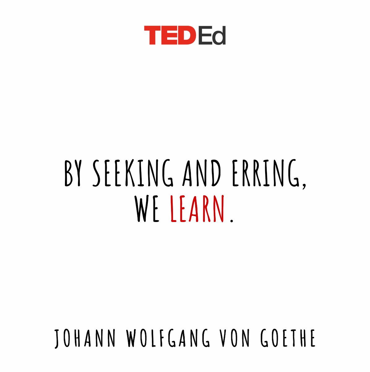 TED-Ed on Twitter: "The only real mistake is not learning from your ...