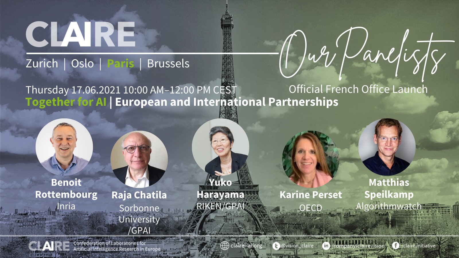 AlgorithmWatch on Twitter: "🗓️ TODAY at 10am CEST: @vision_claire Paris Office Launch – incl ...