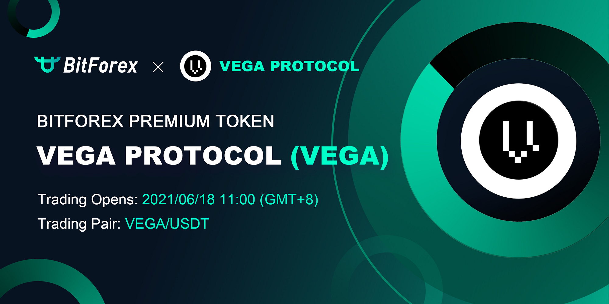 BitForex on Twitter: "🌟 New Listing 🌟 We're delighted to announce the listing of Vega Protocol ...