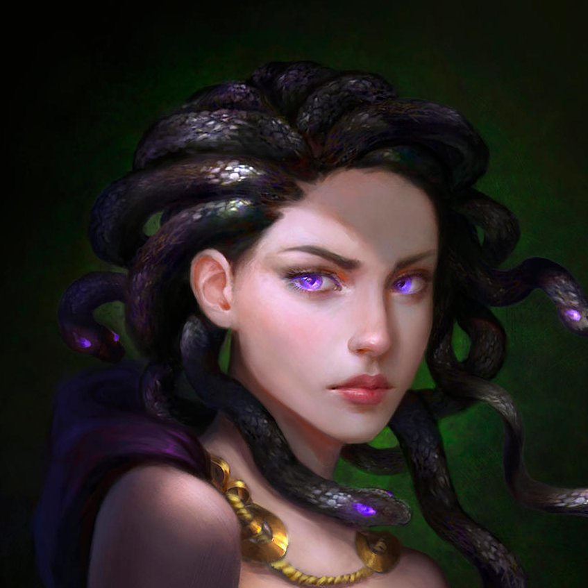 CG Arts on Twitter: "Medusa by TamikaProud 🔗https://t.co/ISmVwtccp2 #digitalart #fantasy https ...