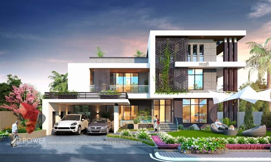 Modern House Plans 3d Power 53x48 House Plan, 2544 SqFt | 5 BHK House