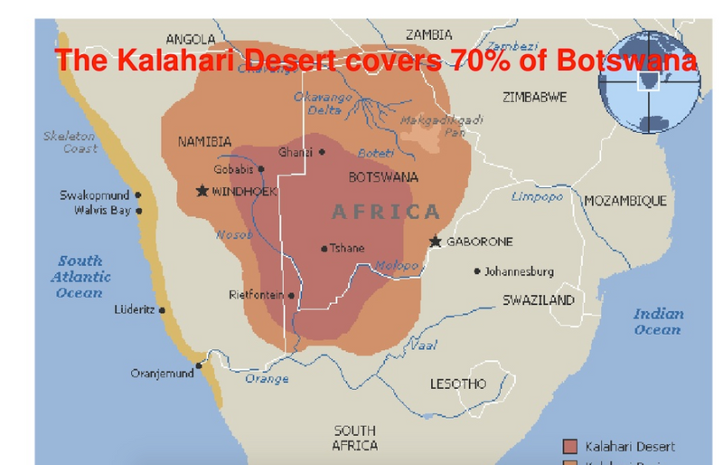 Kalahari Deserts Map
