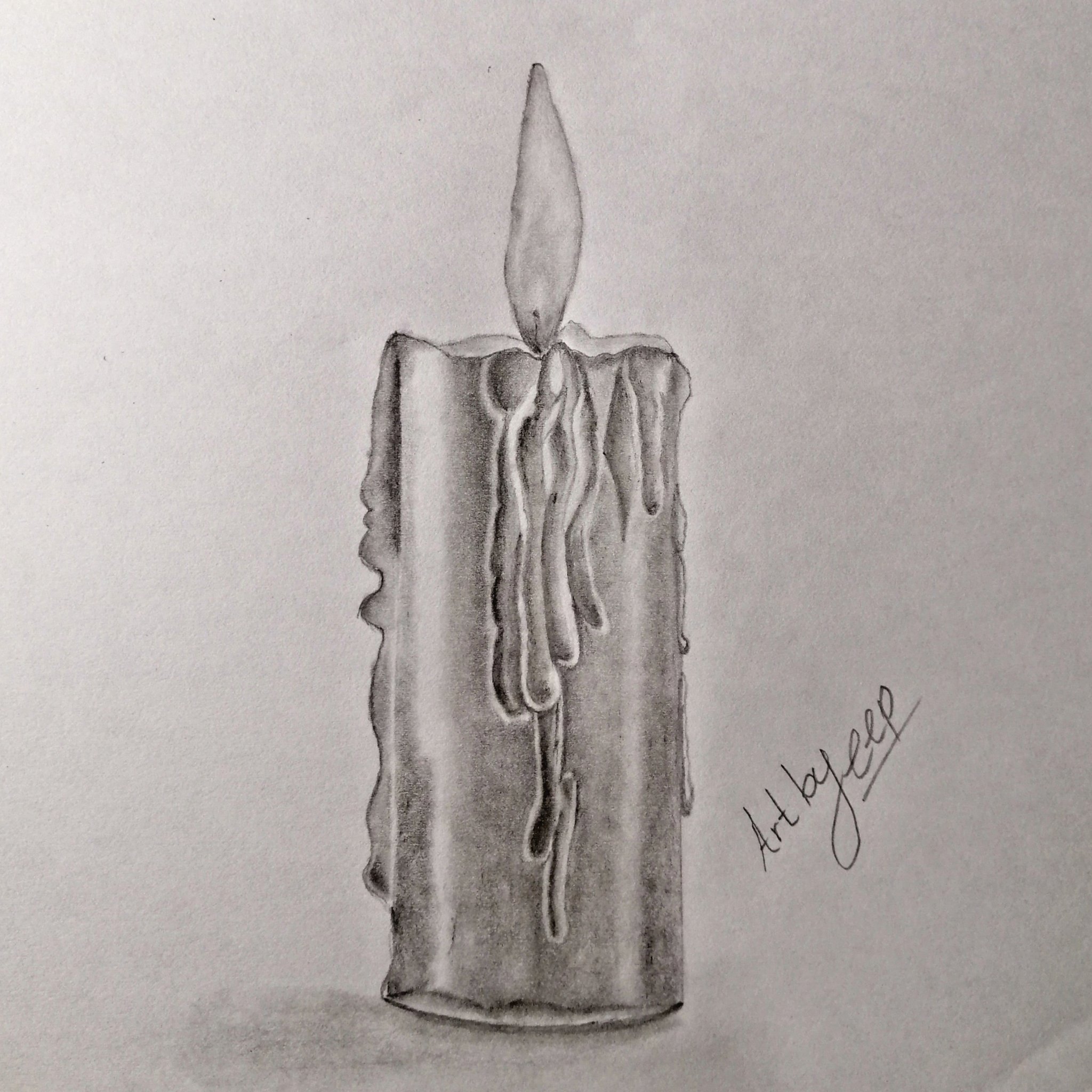 Candle Pencil Drawing