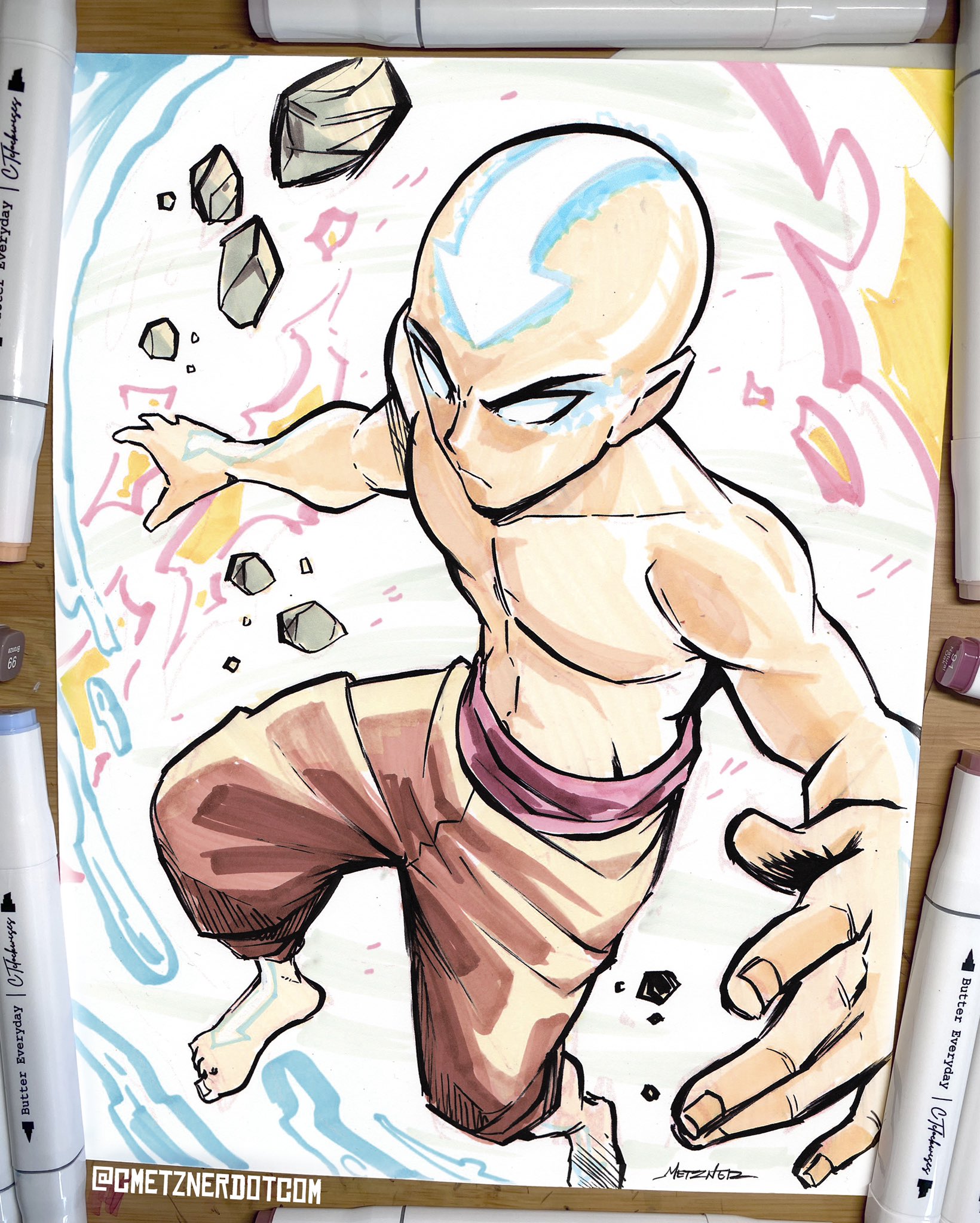 Avatar The Last Airbender Aang Avatar State Drawing