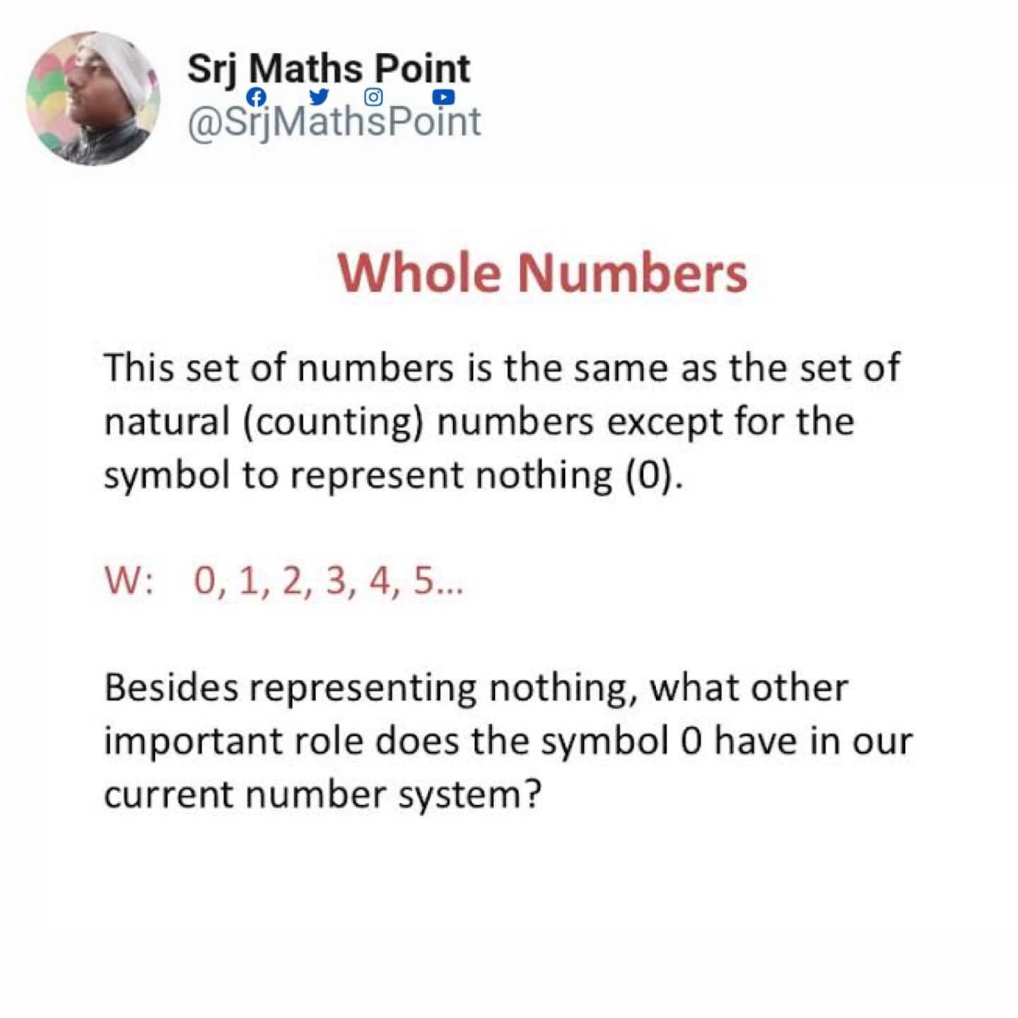 Whole Numbers Symbol