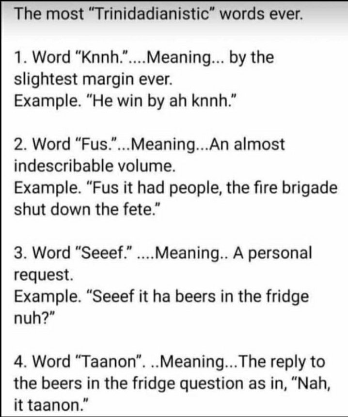 Trini Slang Sayings Trinidad Slang Clothing ° 📚Trinidadian