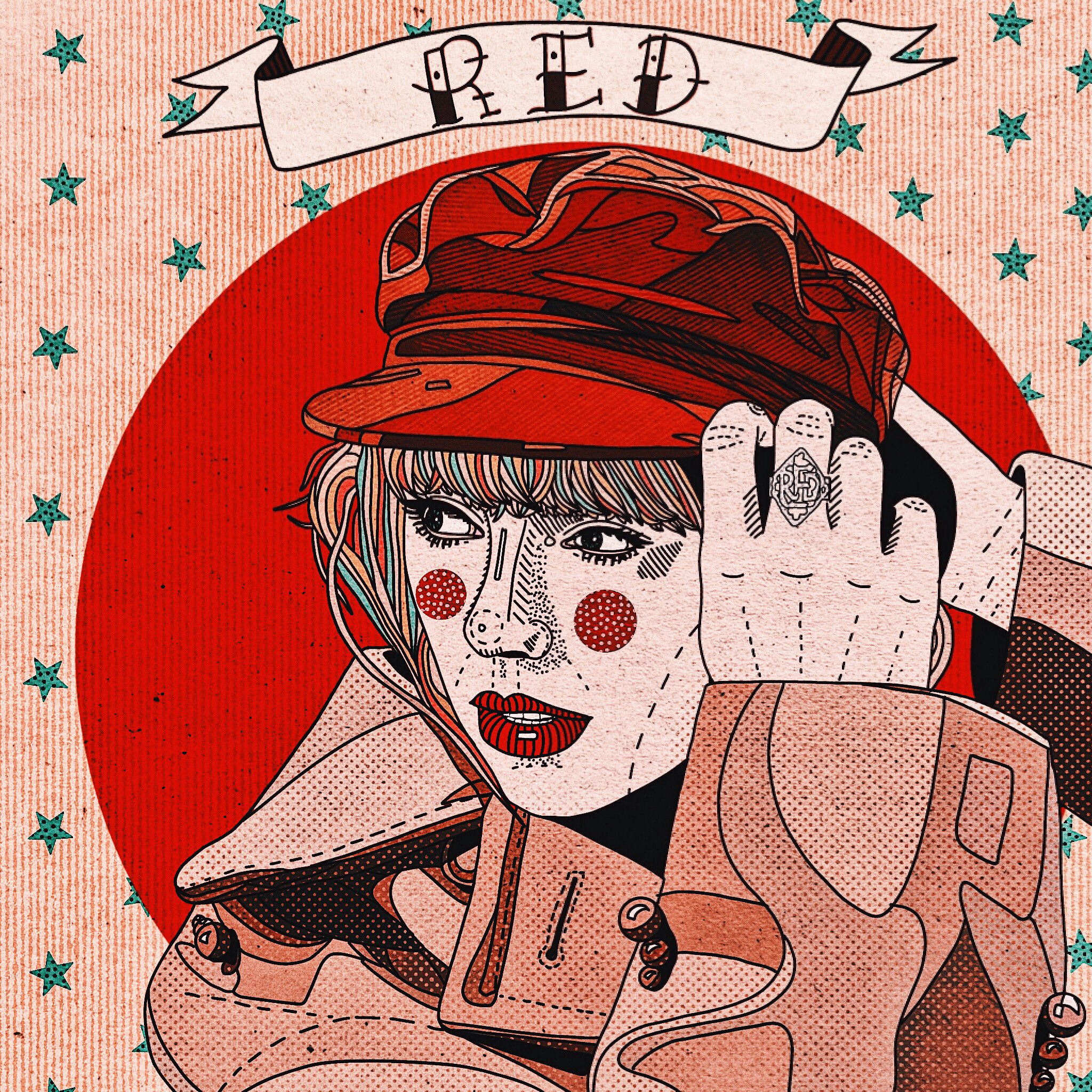 Taylor Swift Drawings Red