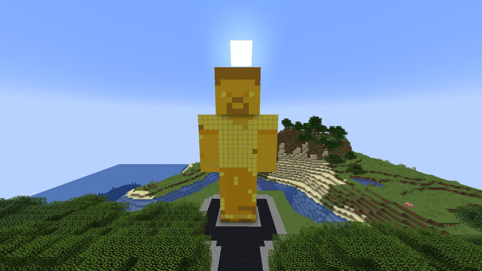 Minecraft Steve Statue