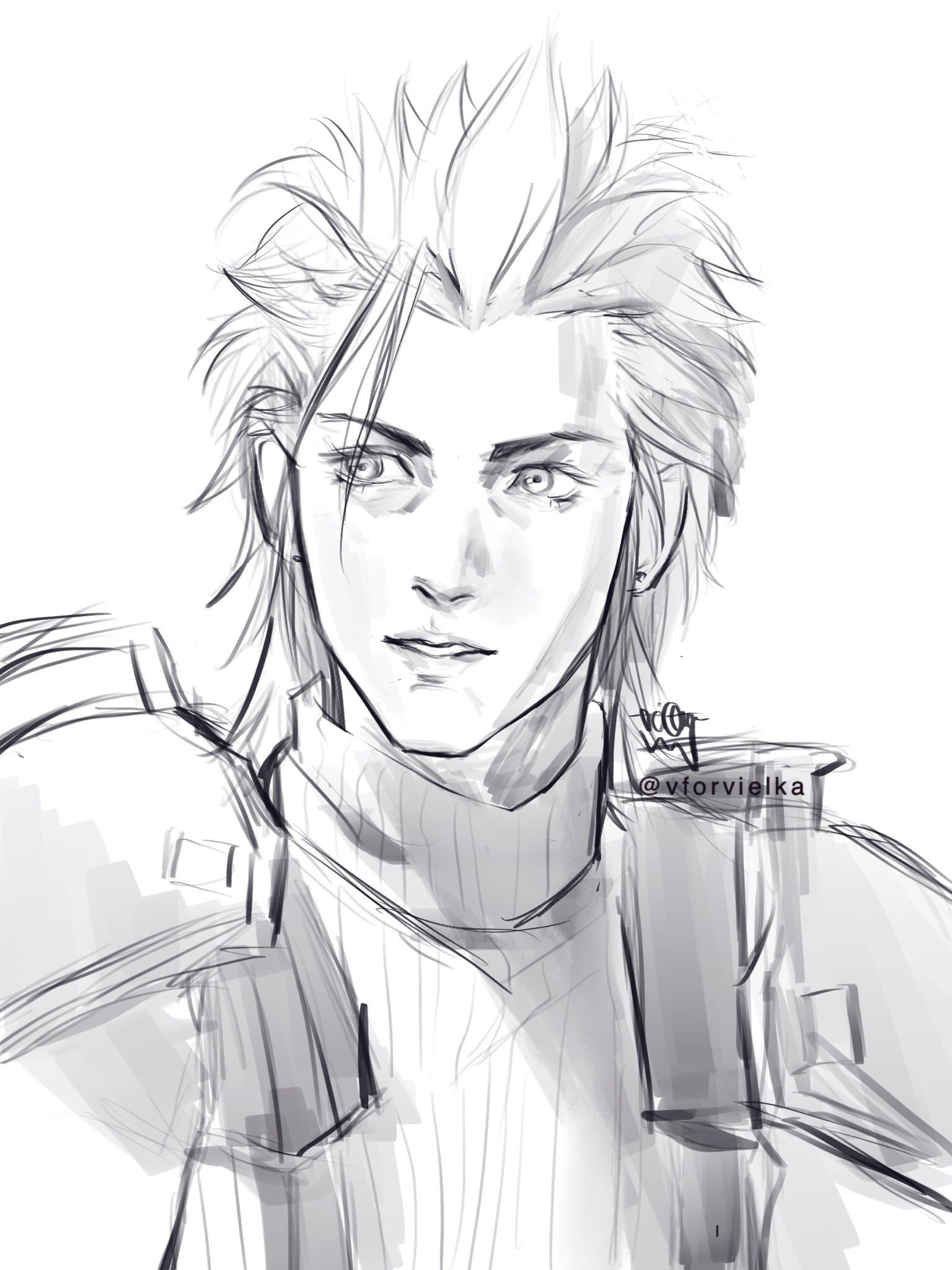 Final Fantasy Zack Drawing