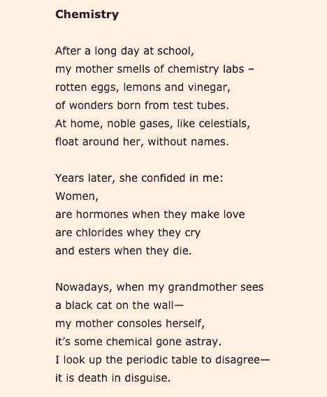 Chemistry Love Poems