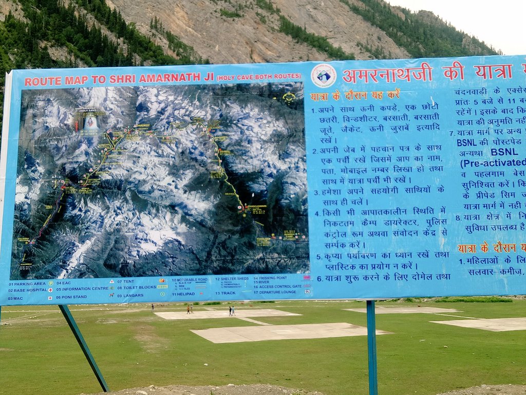 Amarnath Yatra Route Map